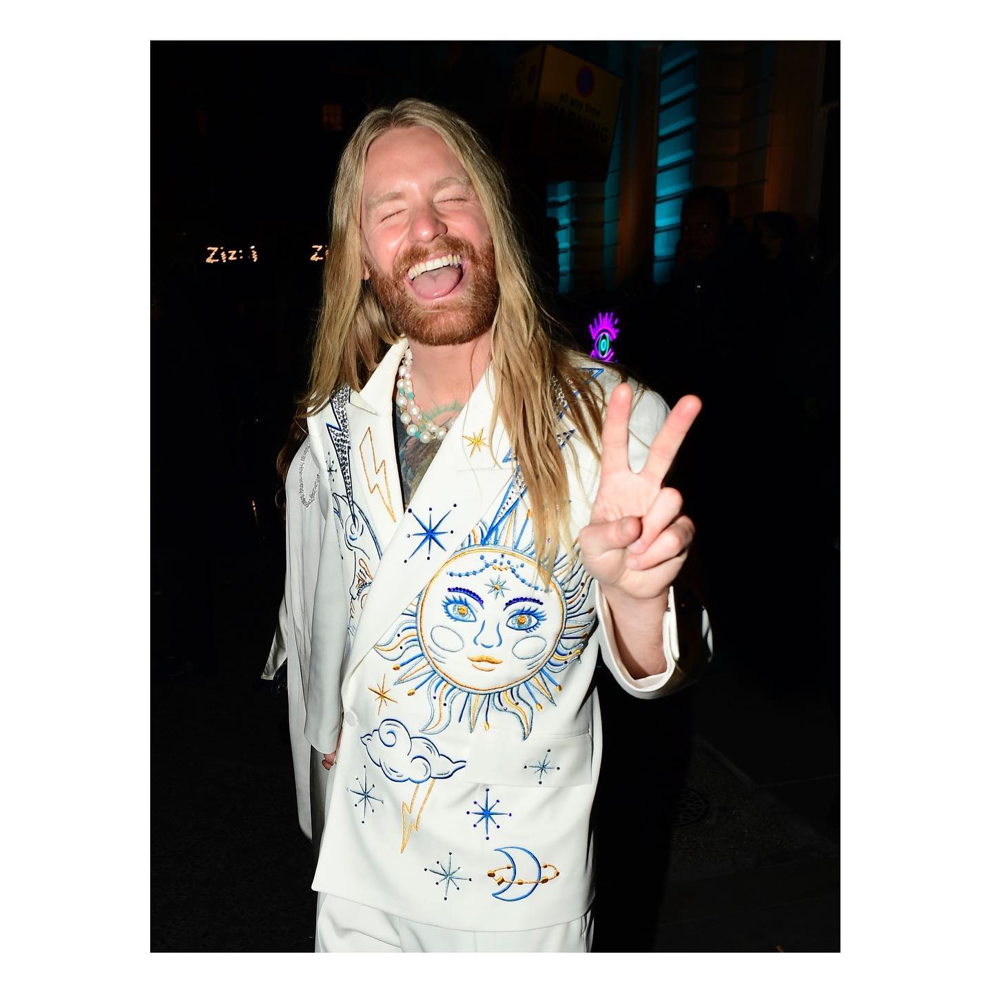 Sam Ryder wears Zodiac crystals to The Brits