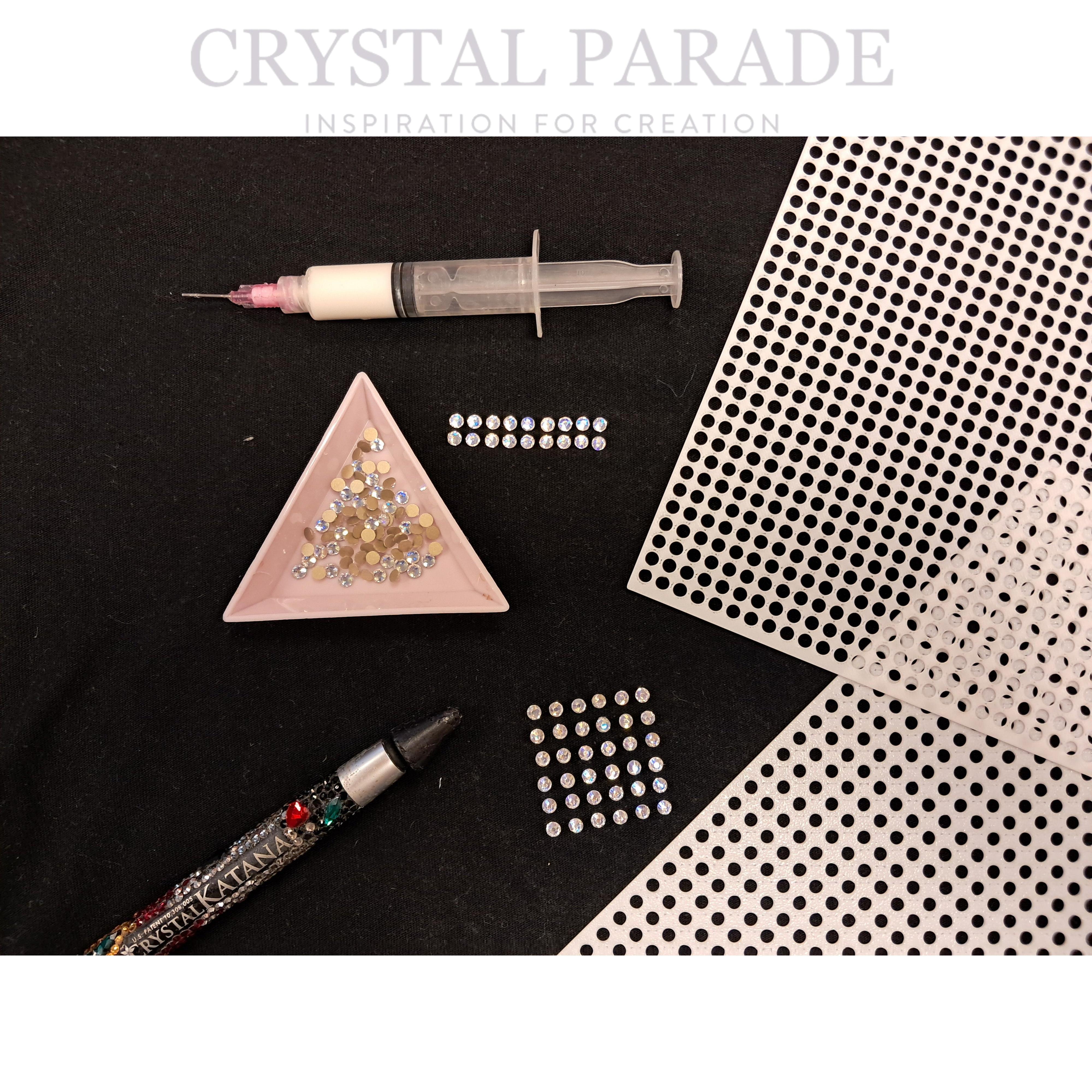 Rhinestone Placement Guidance Grid Stencils - Straight Lines (4mm hole