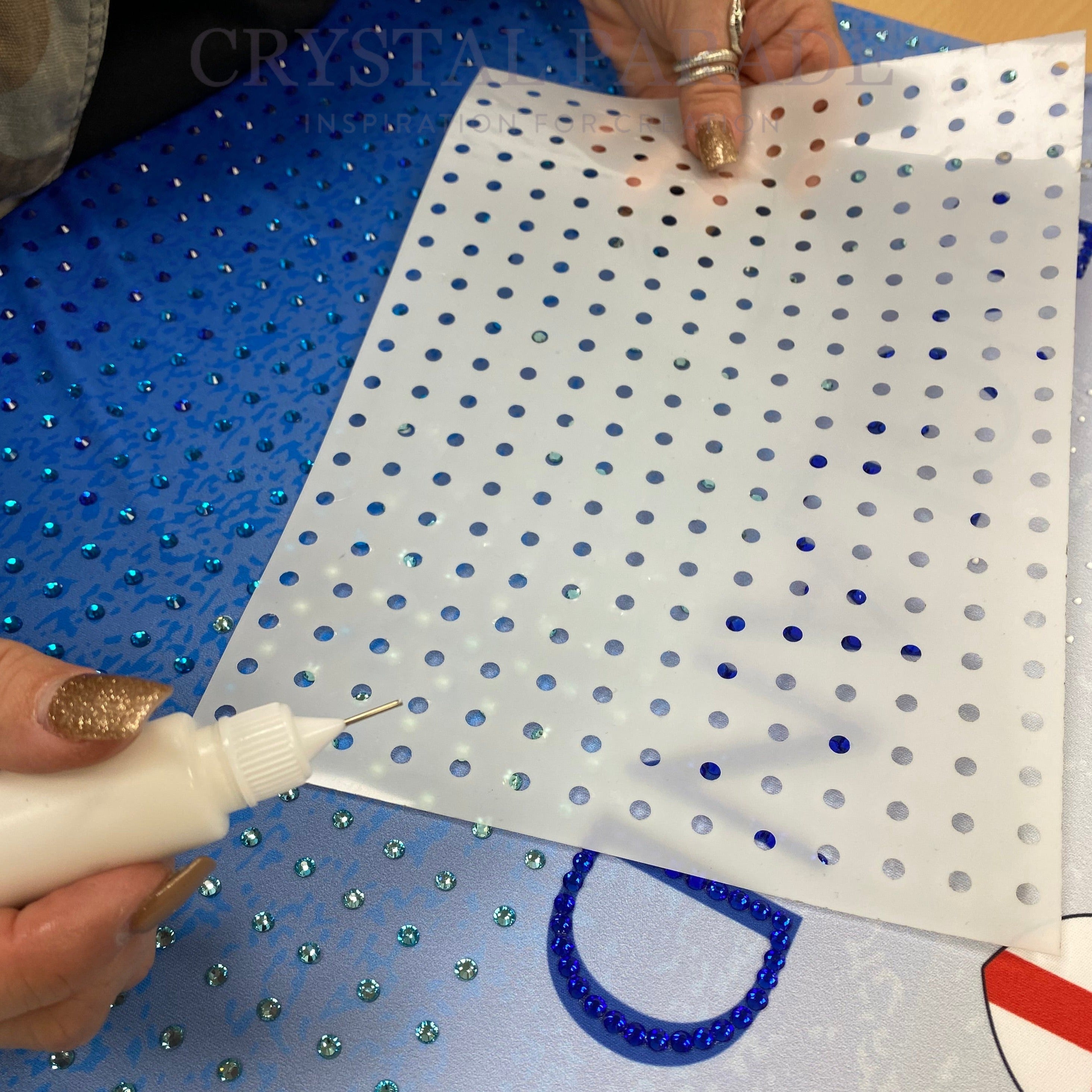 Rhinestone Placement Guidance Grid Stencils - Straight Lines SS20 (5mm