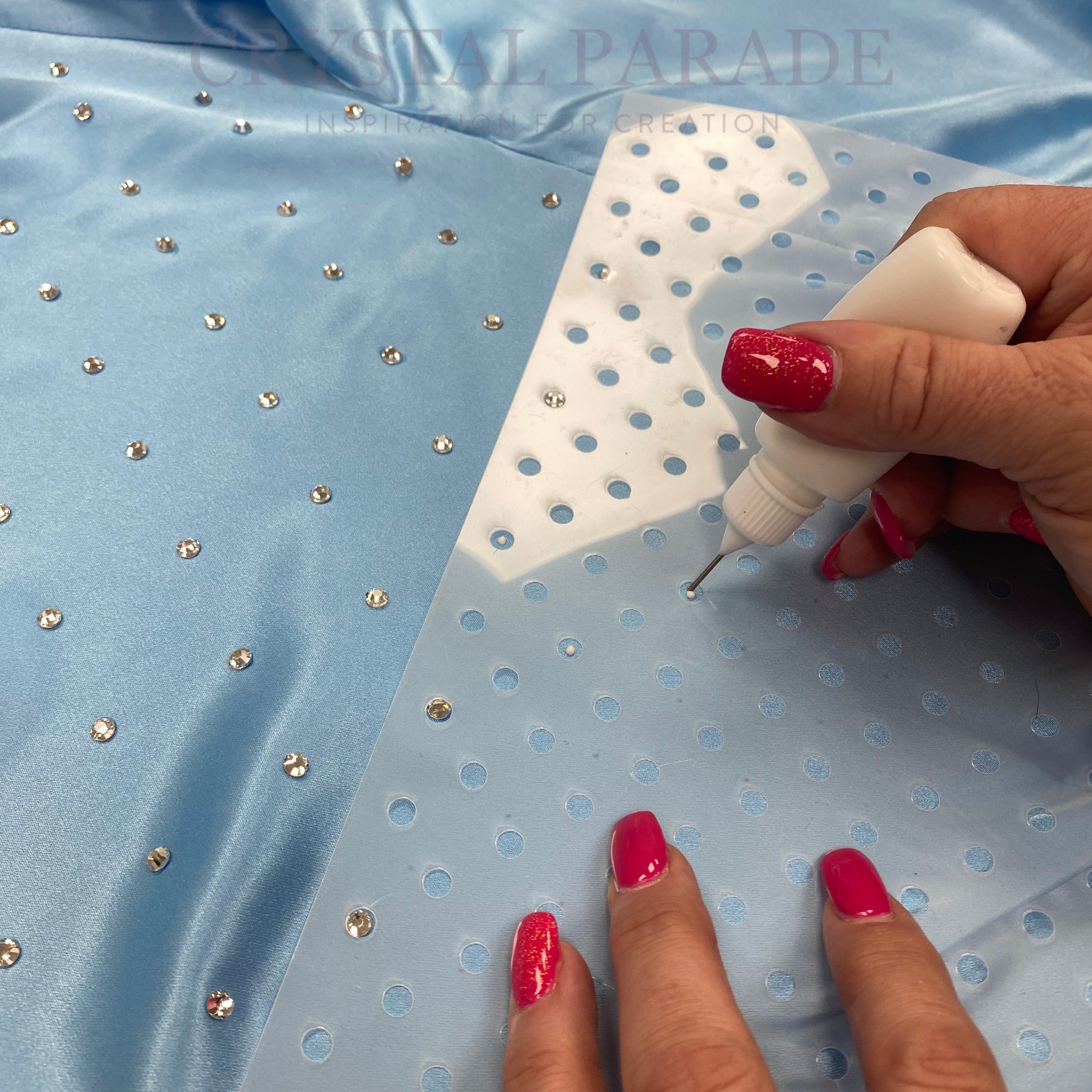 Rhinestone Placement Guidance Grid Stencils - Diagonal Lines SS20 (5mm