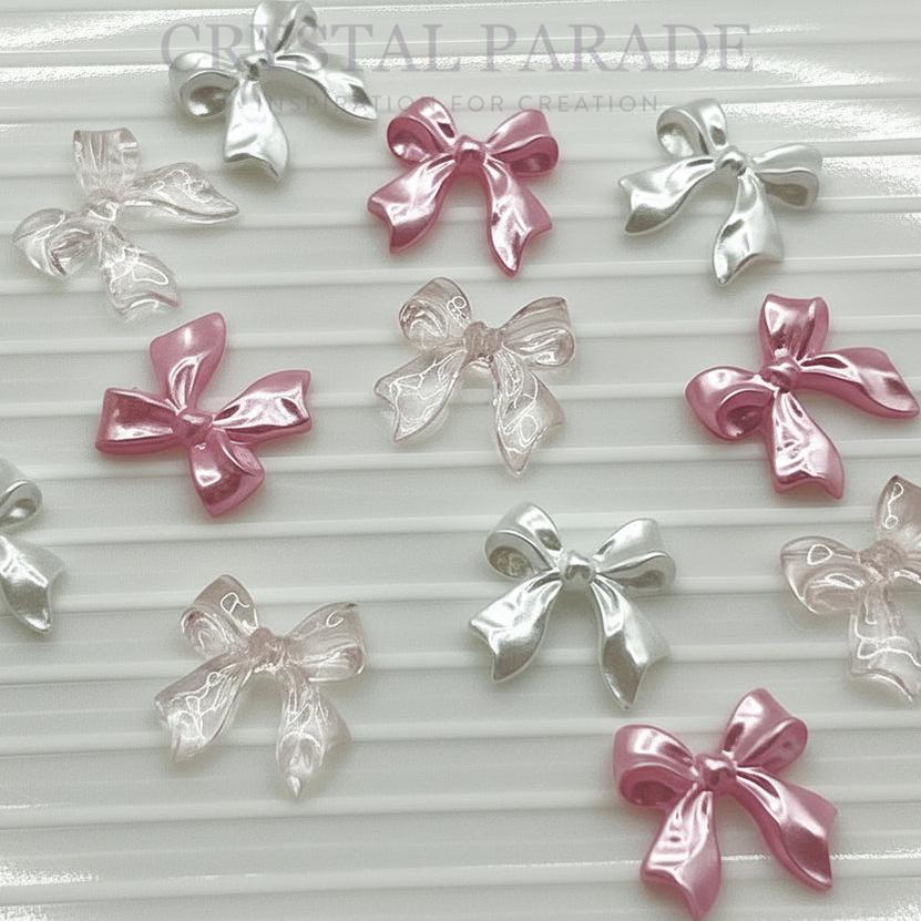 Resin Bow Nail Art Charms - Pack of 6
