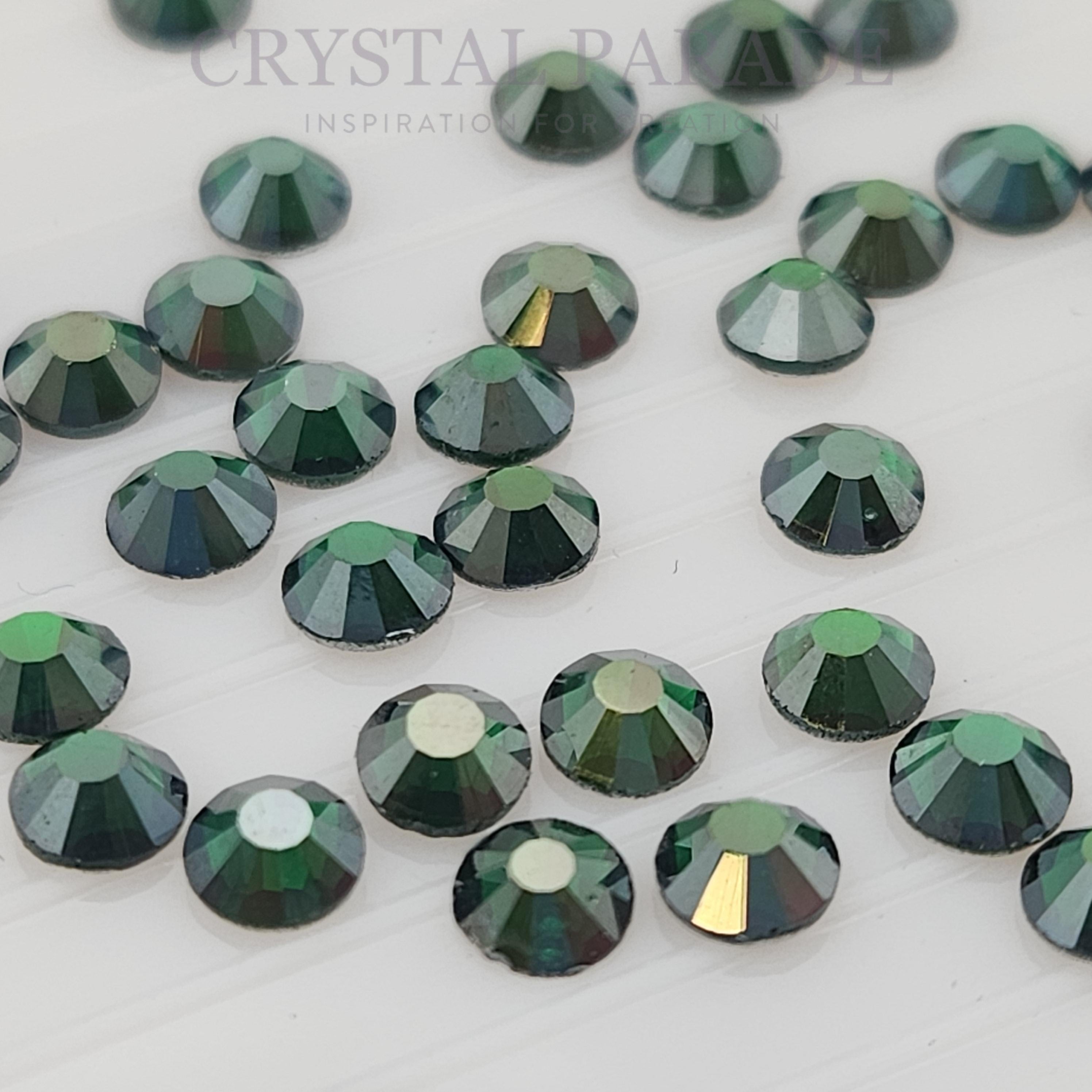 Stunning Sparkle Luna Non Hotfix Crystals Emerald Satin