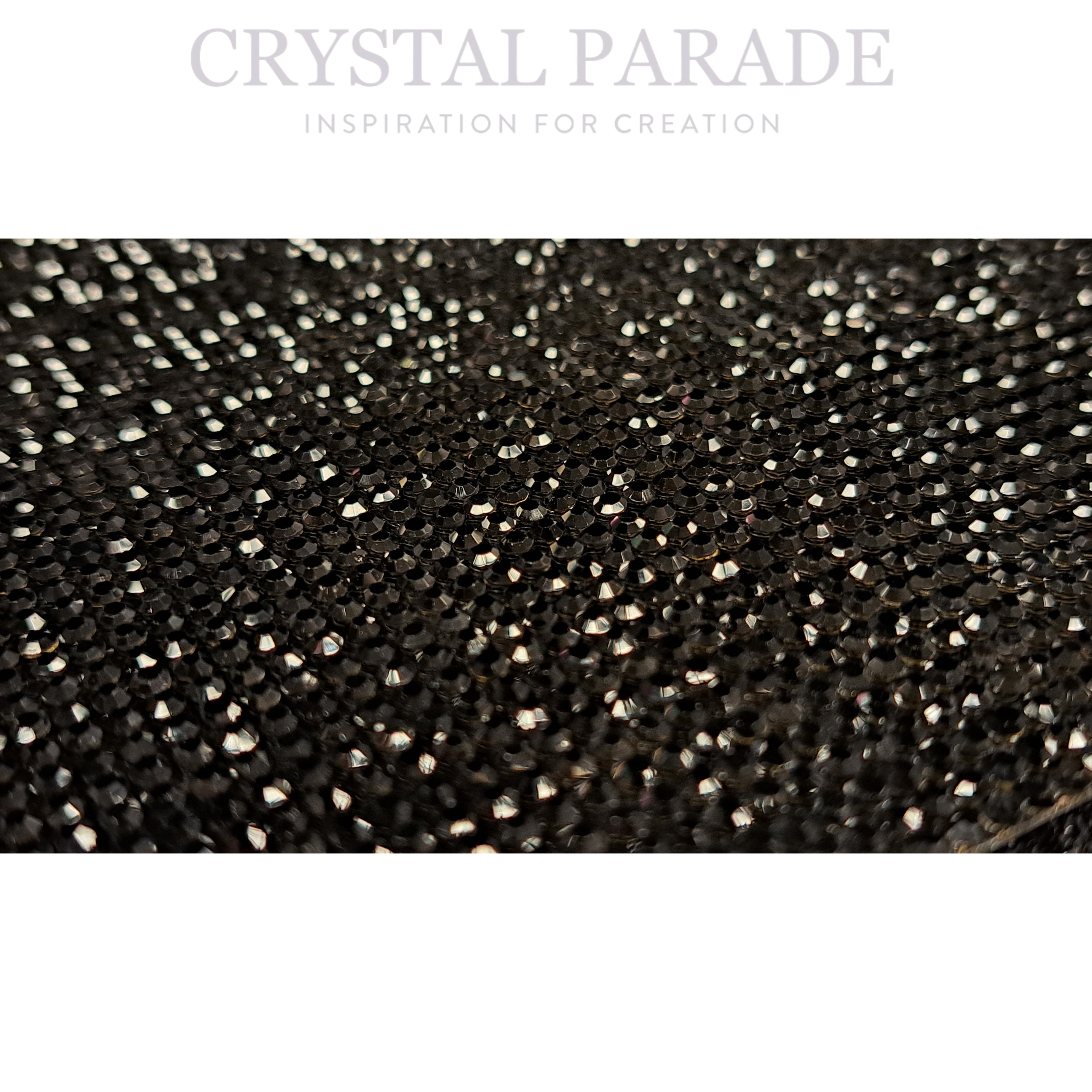 Bling with Hotfix Transfer Rhinestone Sheet SS8 (2.7mm) Black - 24cm x 39cm