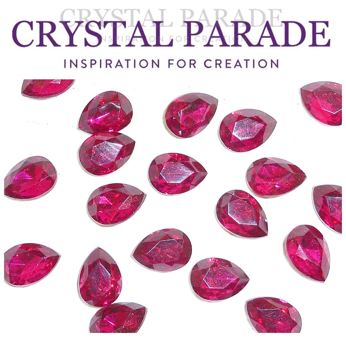 Preciosa Pointy Back Pear Shape - Rubinite